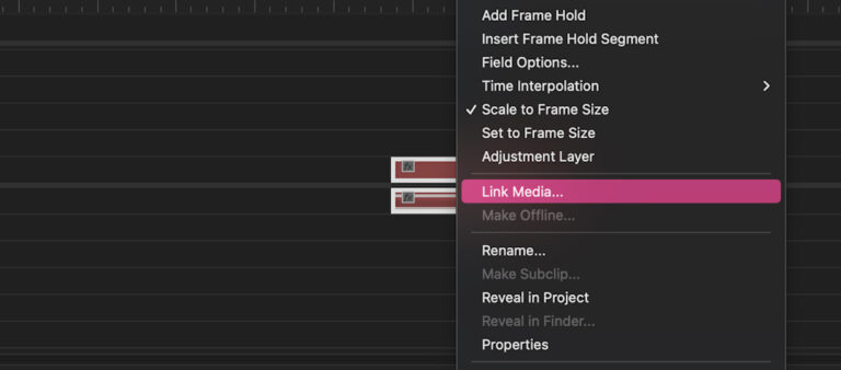 How to Link Media in Premiere Pro - Editino